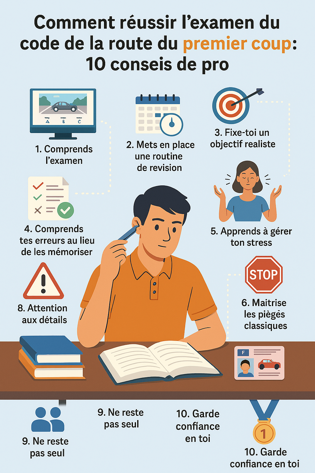 Comment réussir l’examen du code de la route du premier coup